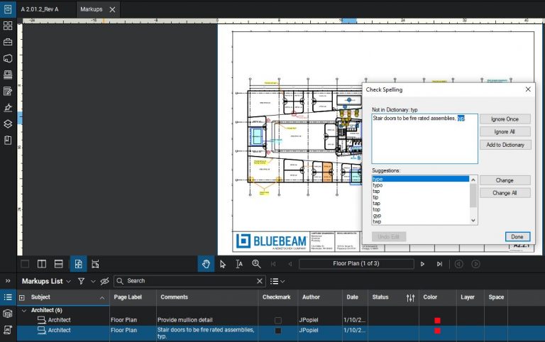 Bluebeam Tip: Spell Check - Hagen Business Systems